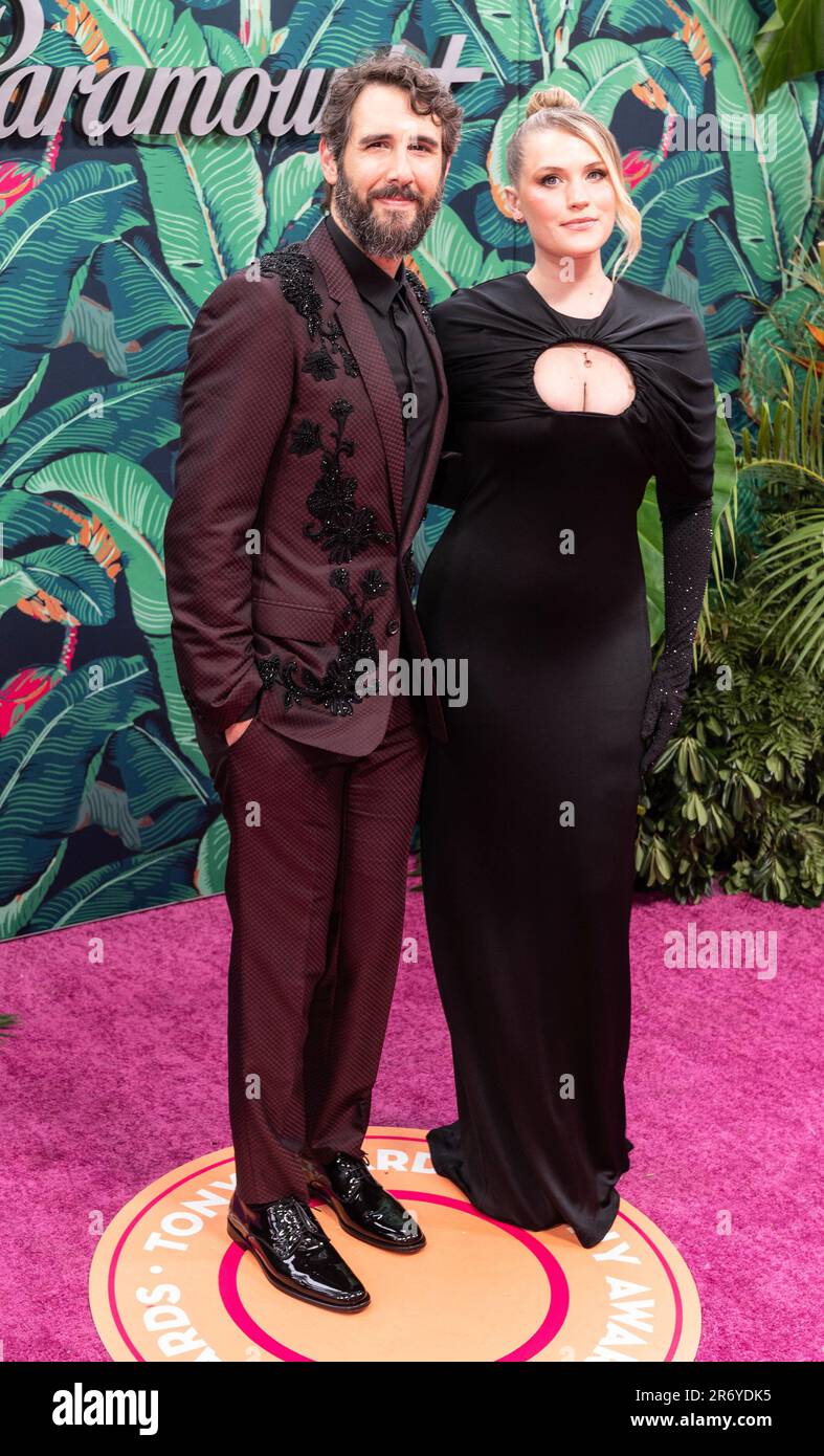 New York, USA. 12th June, 2023. Josh Groban and Natalie McQueen attend ...