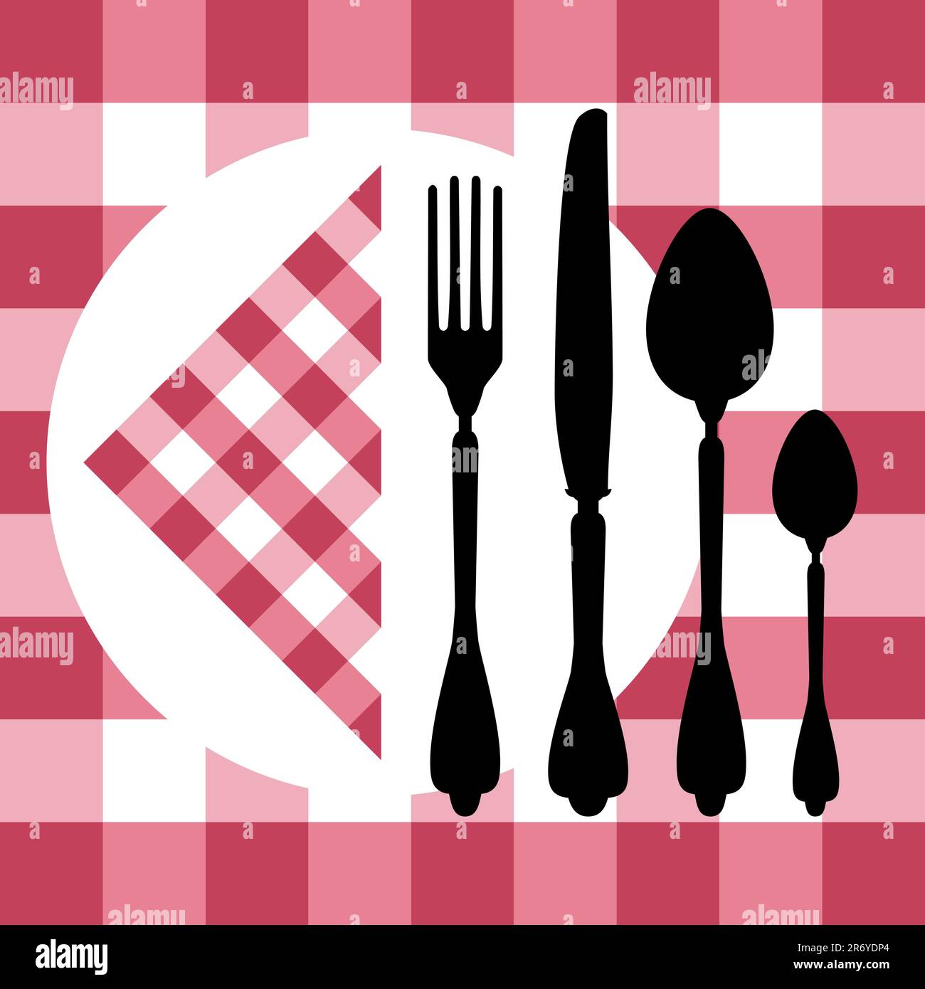 Vector illustration of cutlery, design for food concept. Full scalable ...
