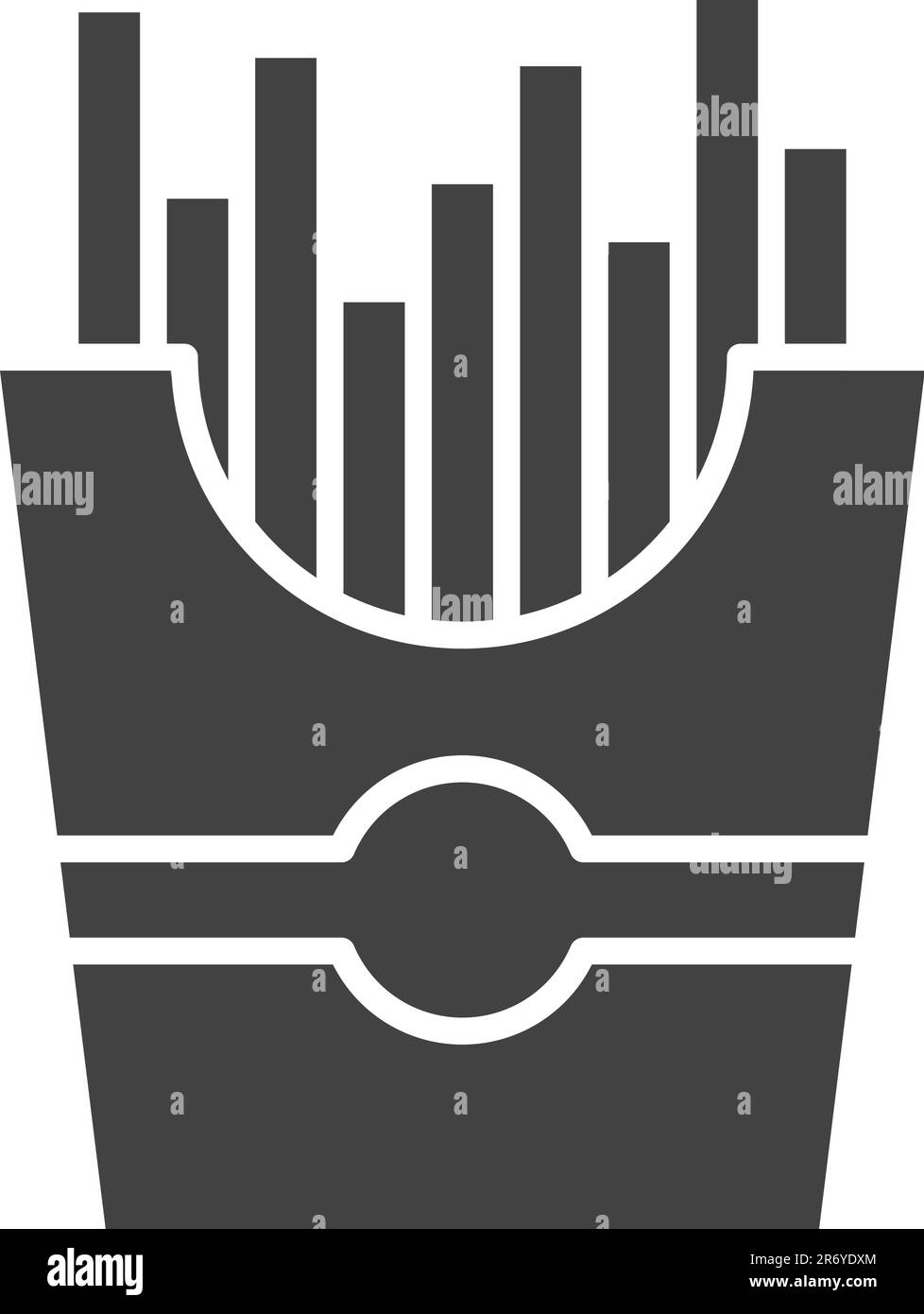 French fries potatoes icon Black and White Stock Photos & Images - Alamy