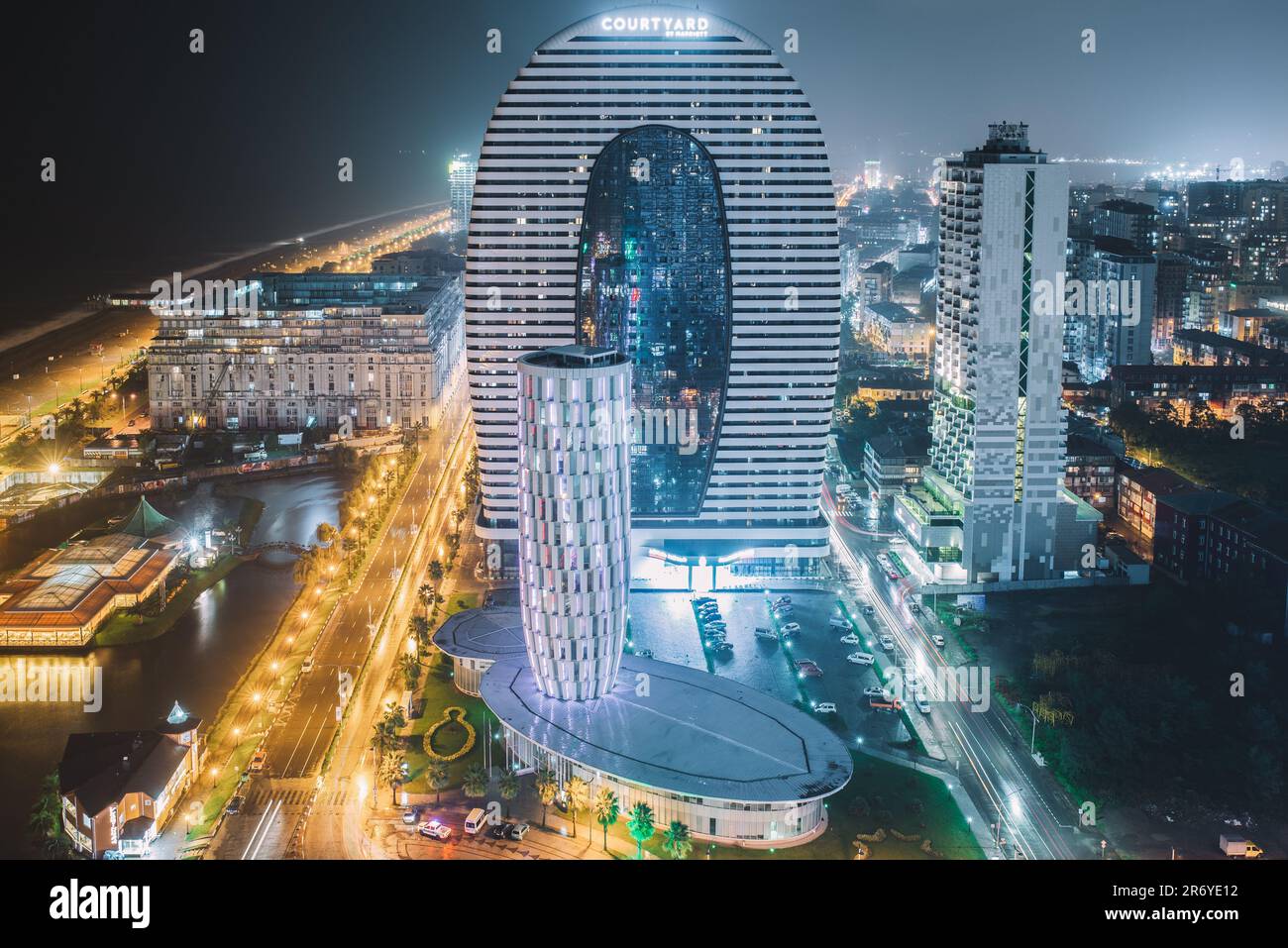 Architecture of the seaside city Stock Photo - Alamy