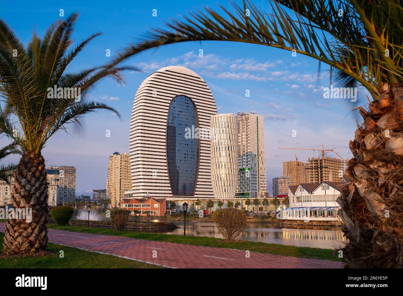 Architecture of the seaside city Stock Photo - Alamy