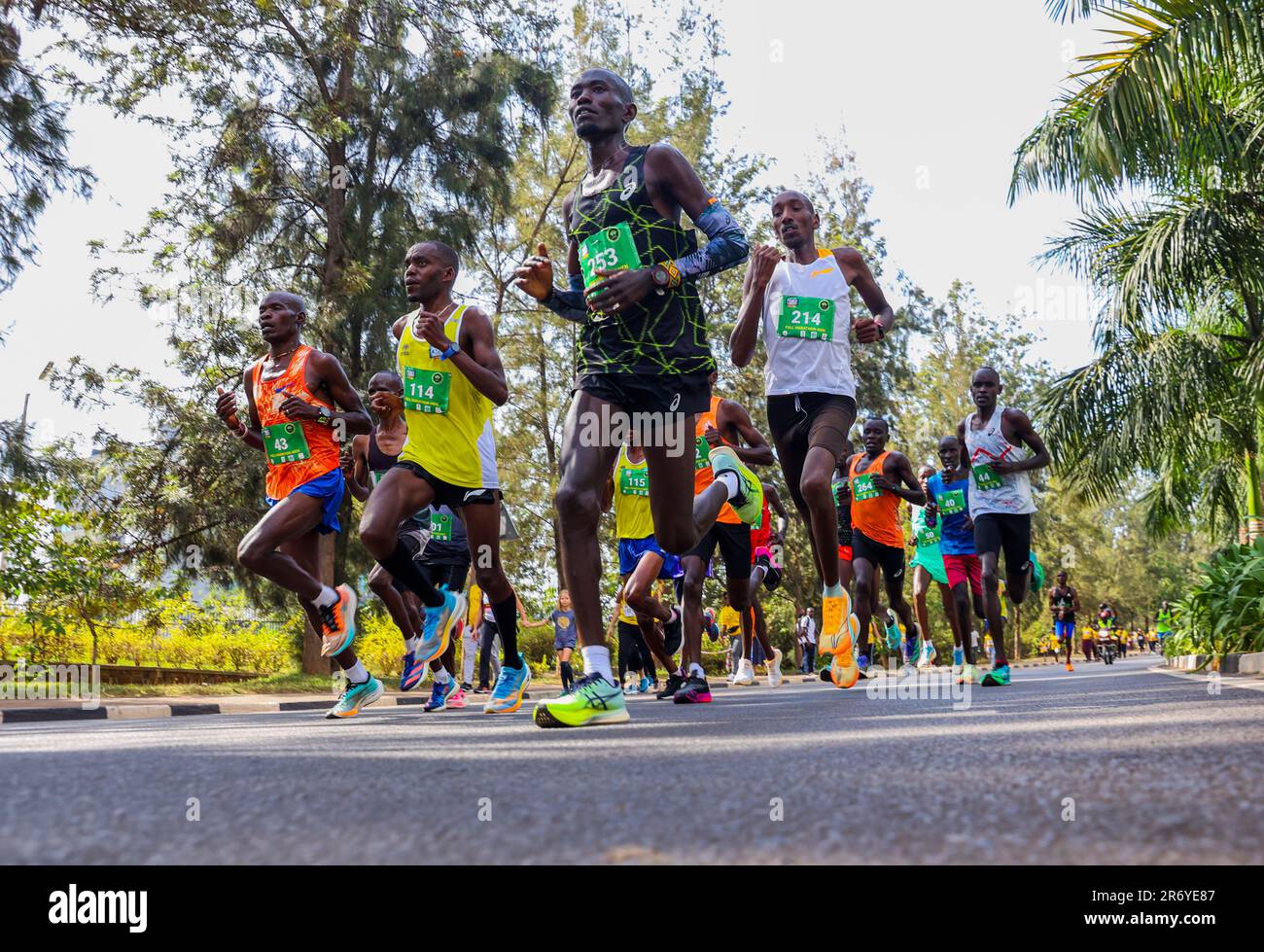 Kigali, Rwanda. 11th June, 2023. Participants run in the Kigali ...