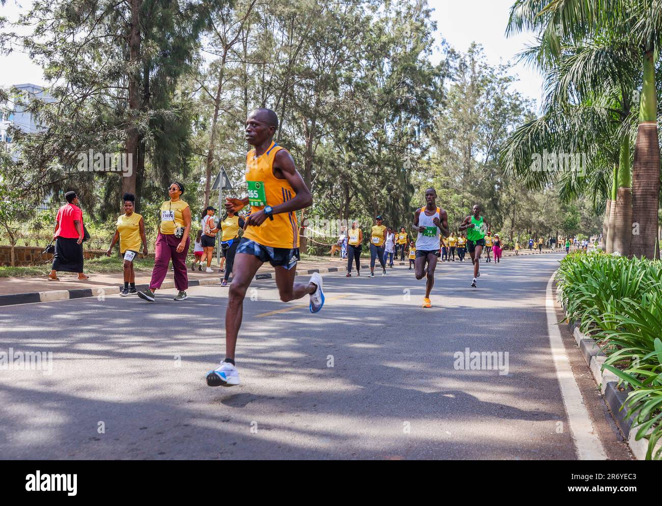 Kigali, Rwanda. 11th June, 2023. Participants run in the Kigali ...