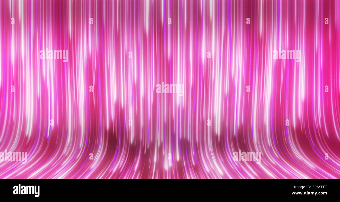 Abstract multicolored lines energy magical glowing falling on a curved ...