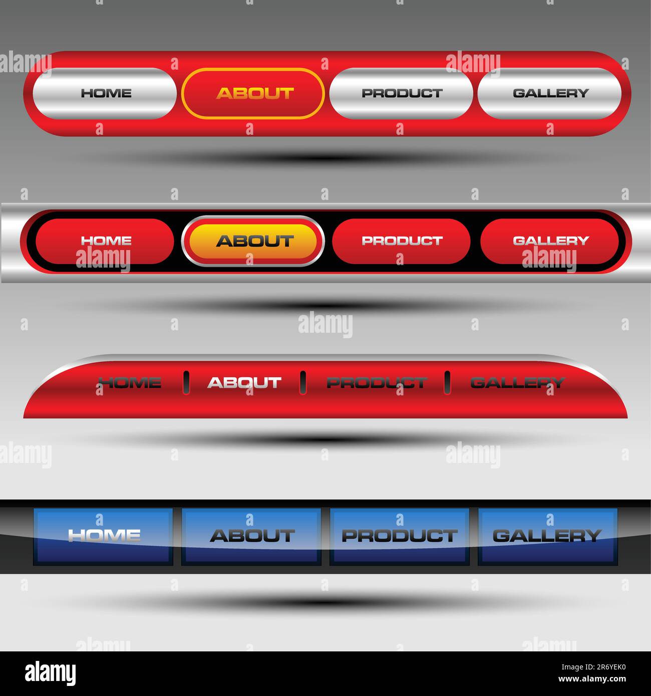 Editable website vector buttons Stock Vector Image & Art - Alamy