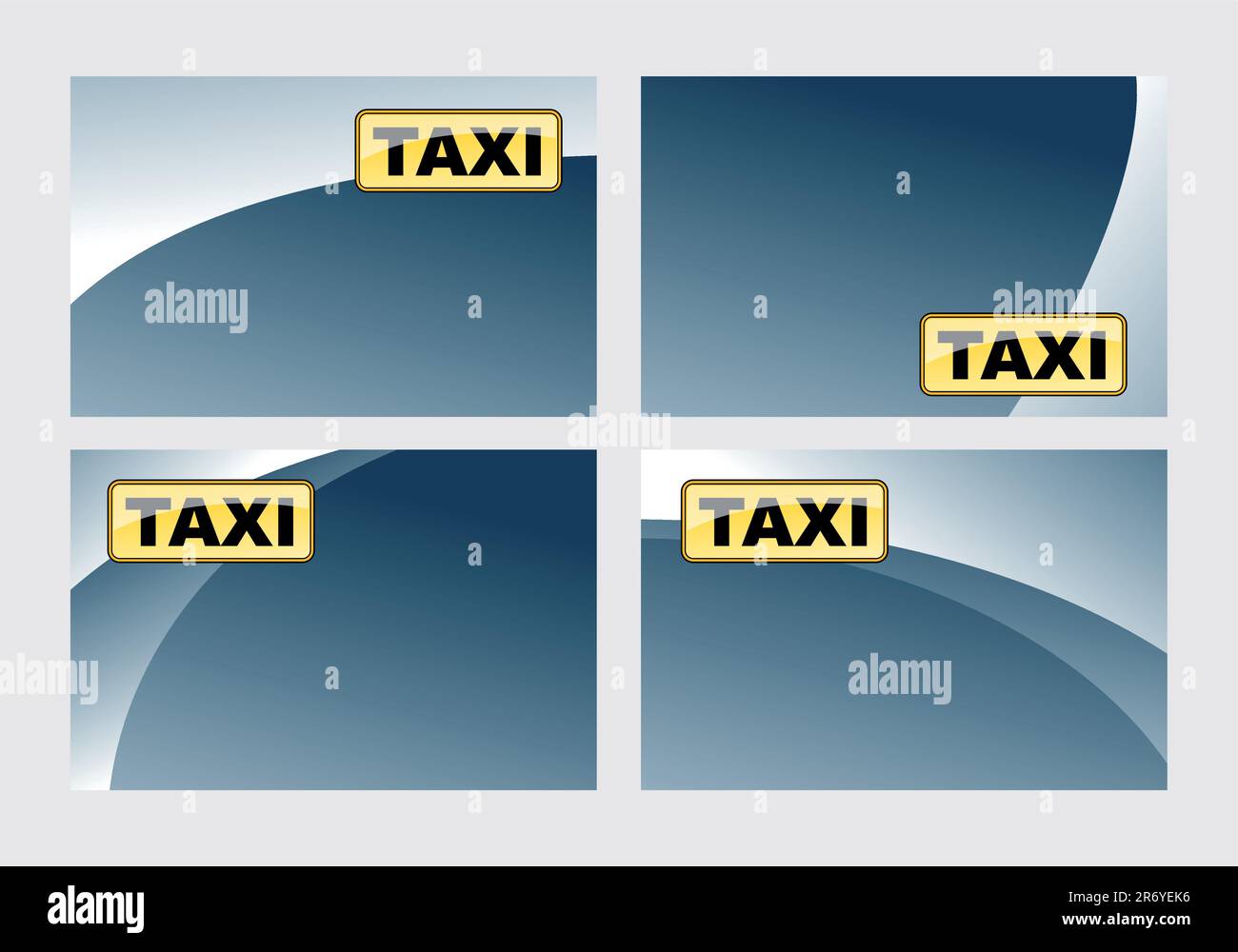 four backgrounds for taxi company business card Stock Vector Image ...