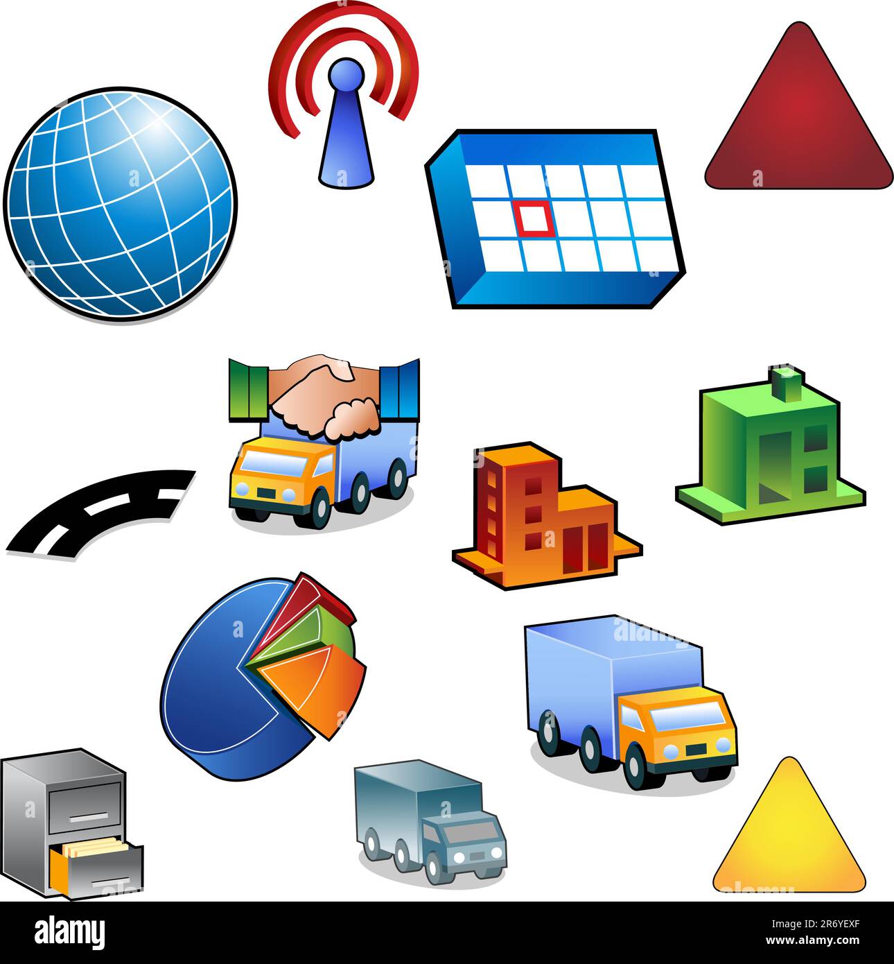 An image of a Traffic Icon Set Stock Vector Image & Art - Alamy
