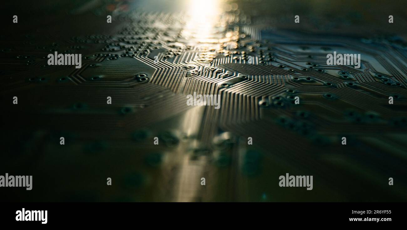 Electronic circuit board technology background. Electronic plate ...