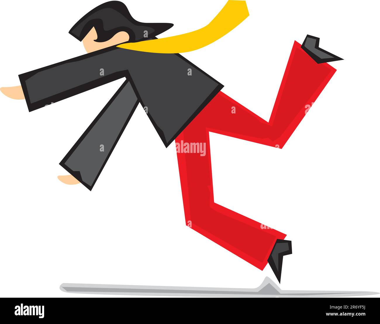 fully editable vector illustration of stylized man falling down Stock ...