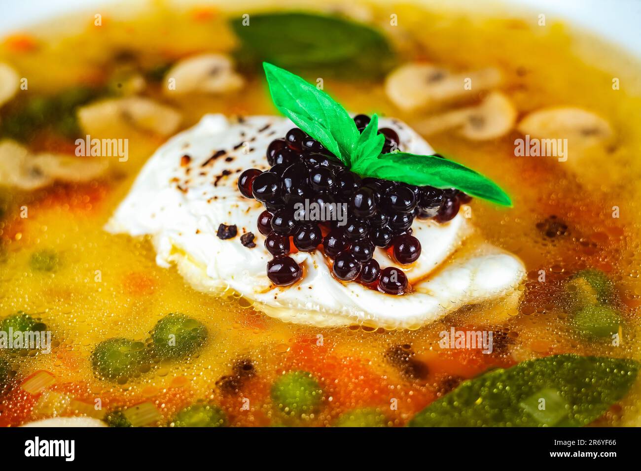 A vibrant close-up of a healthy dish full of fresh produce, perfect for ...