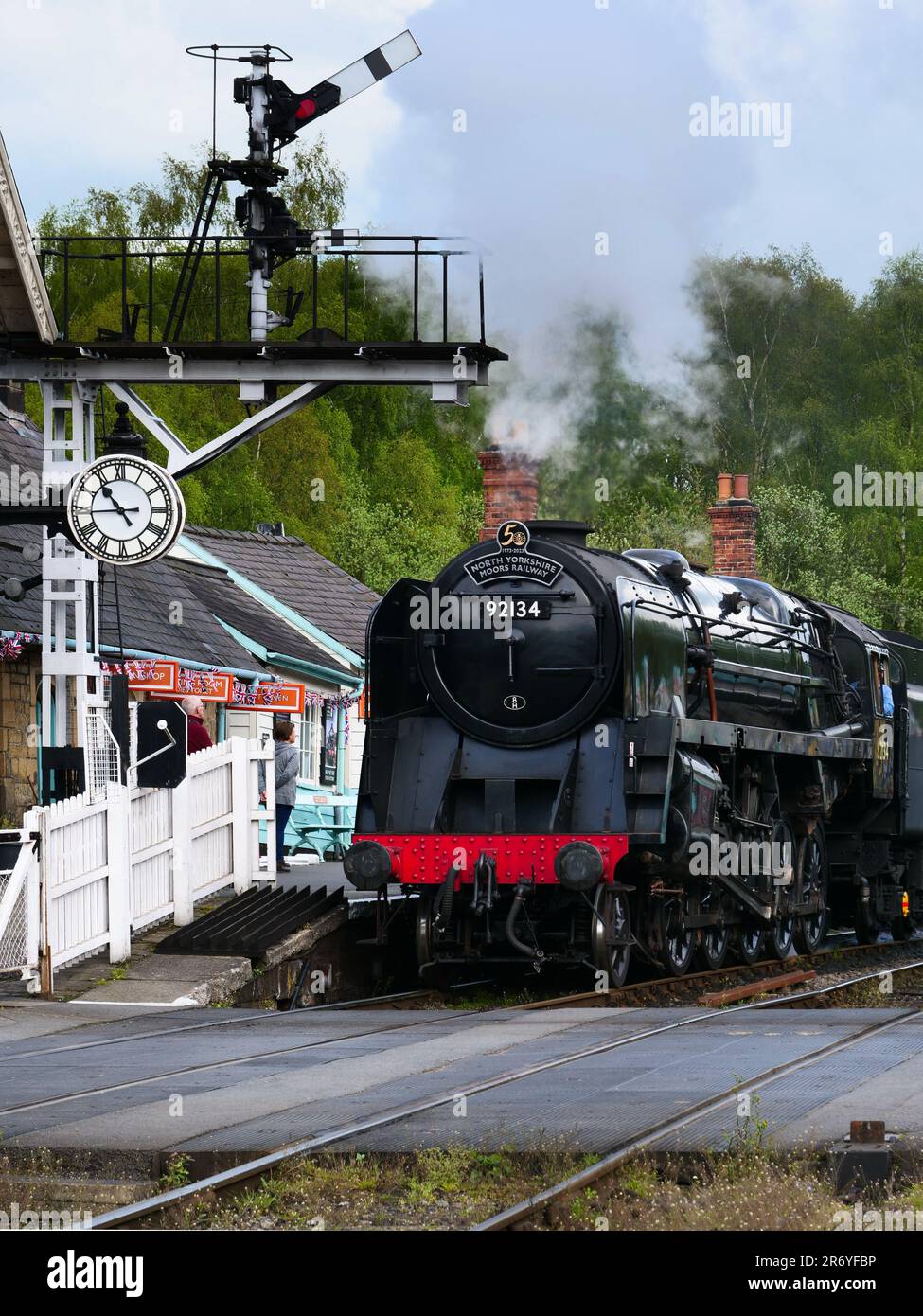 North York Moors Railway Steam Engine BR 9F No. 92134 at Grosmont ...