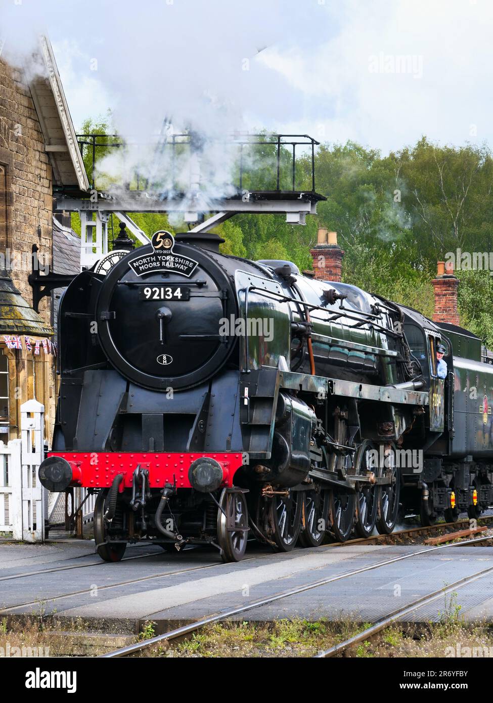 North York Moors Railway Steam Engine BR 9F No. 92134 at Grosmont ...