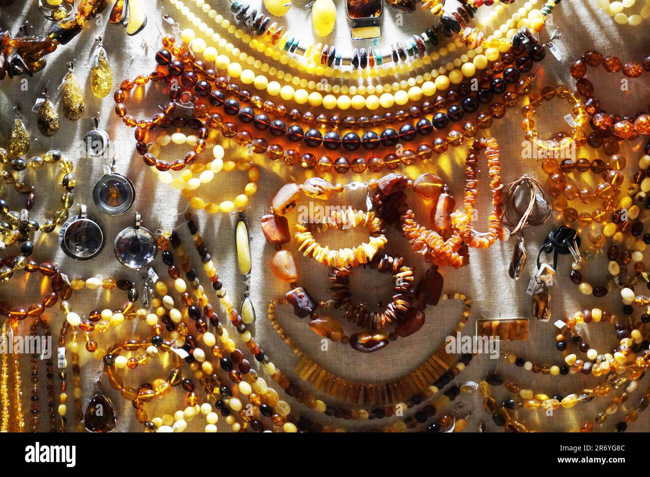 amber jewelry collection as very nice background Stock Photo - Alamy