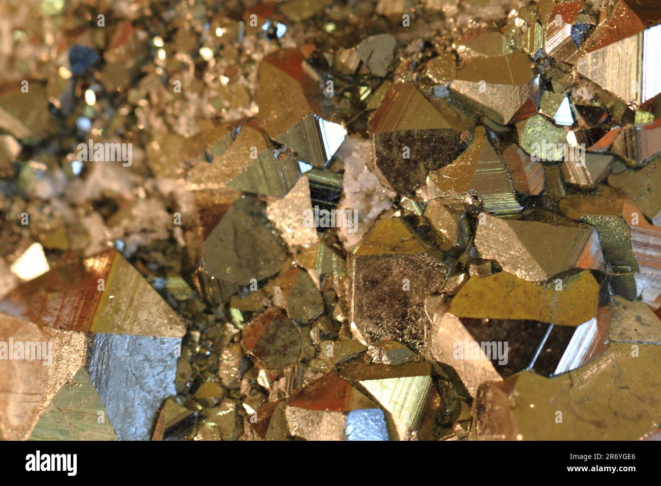 pyrite mineral background as very nice golden texture Stock Photo - Alamy