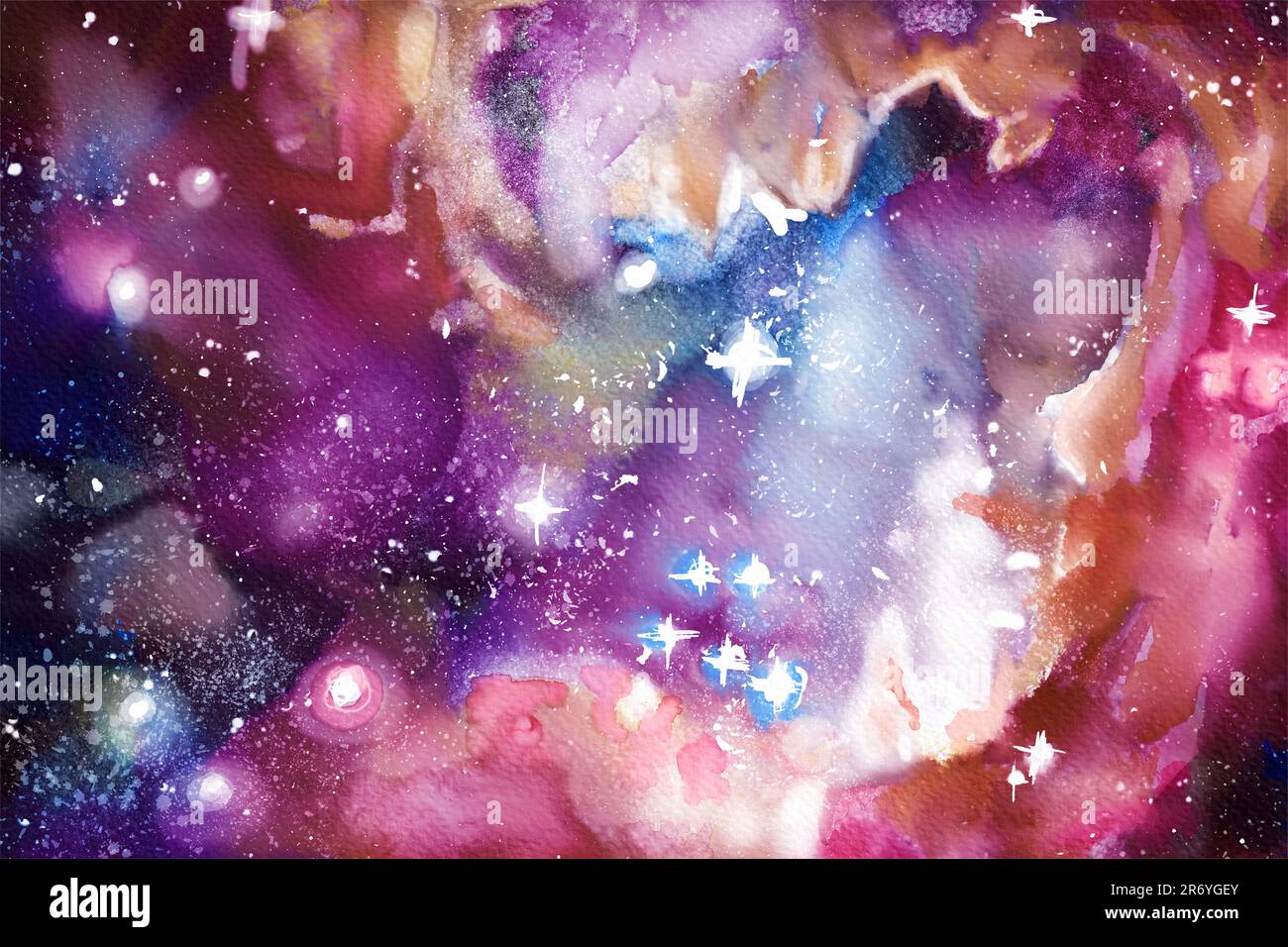Galaxy Watercolour Painting