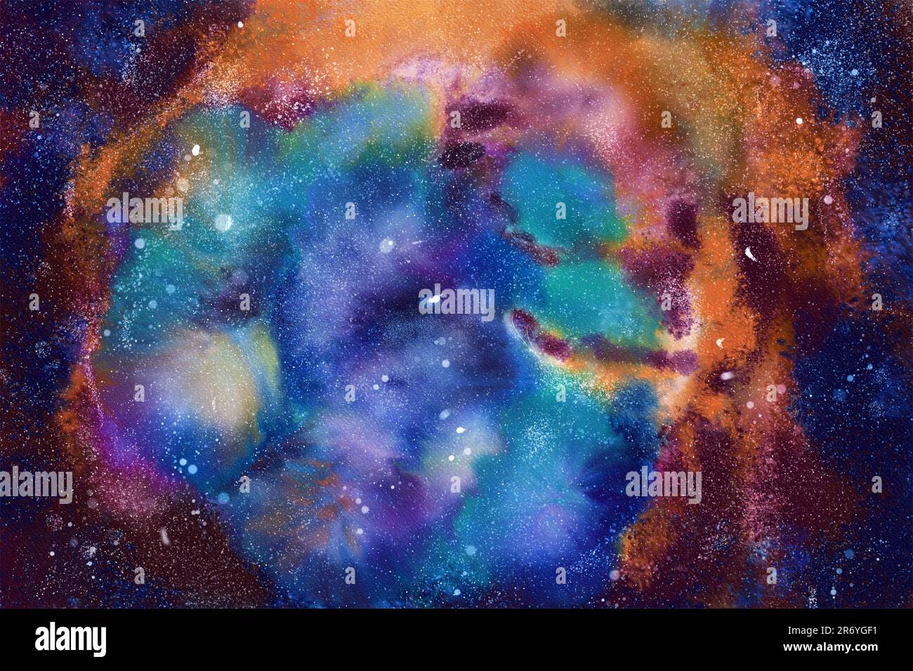 Celestial Watercolor: Exploring Space and Galaxies, watercolor space ...