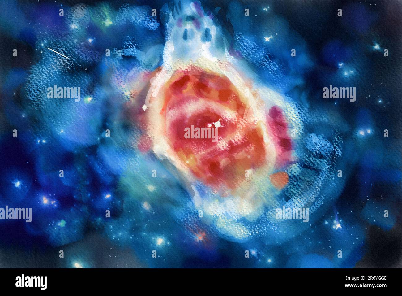 Celestial Watercolor: Exploring Space and Galaxies, watercolor space ...