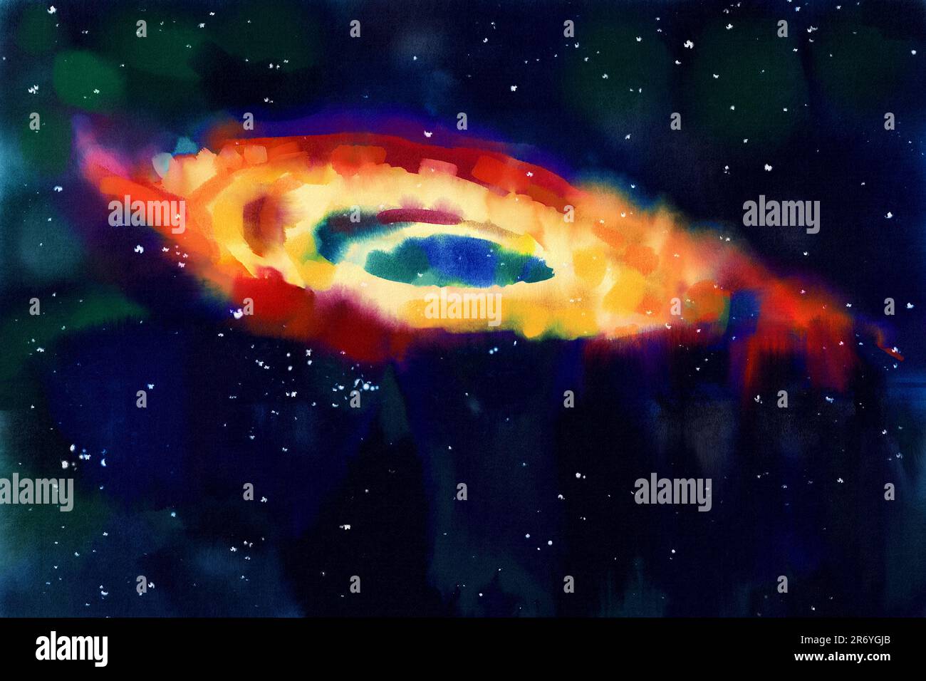 Celestial Watercolor: Exploring Space and Galaxies, watercolor space ...