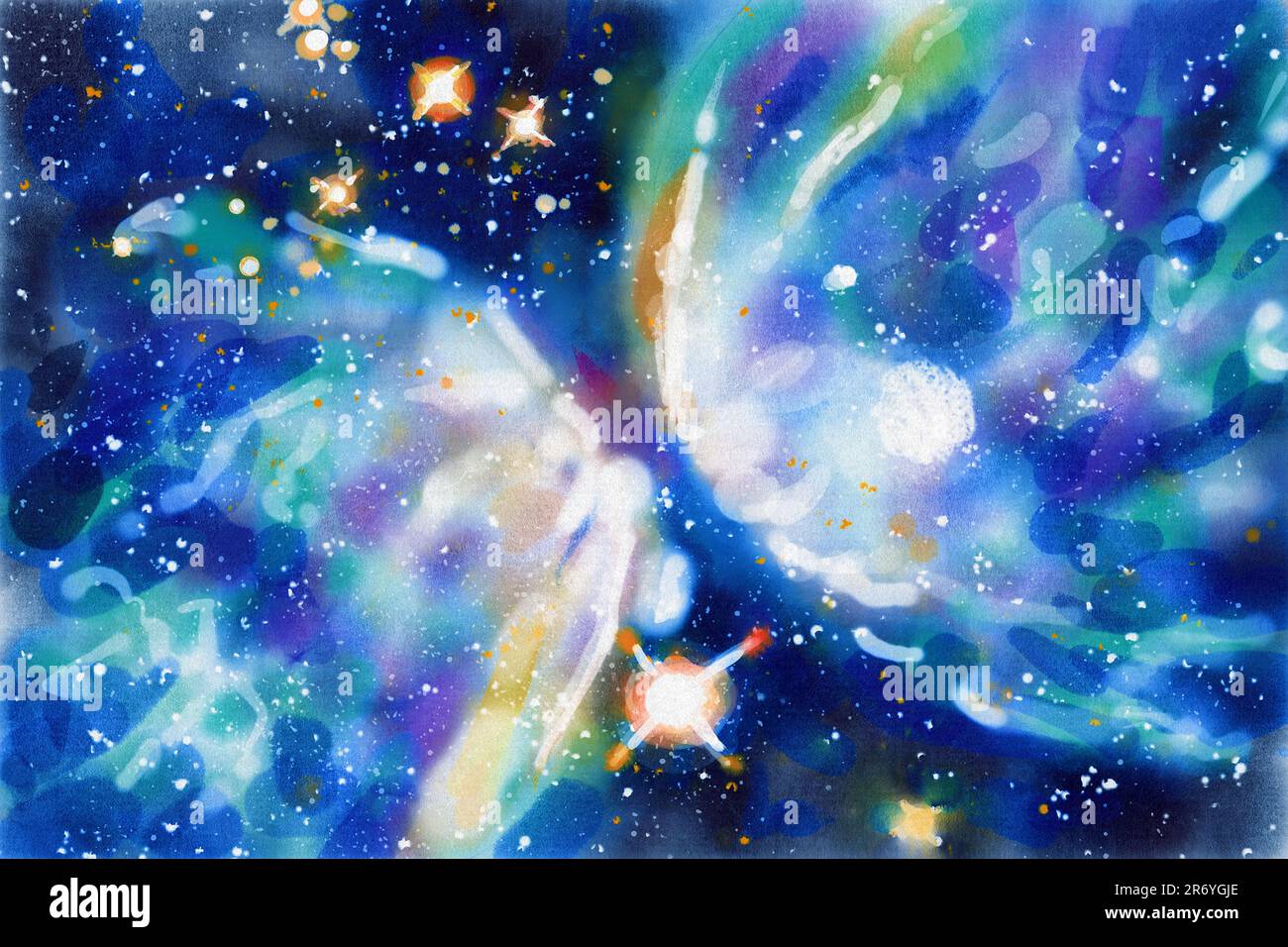 Celestial Watercolor: Exploring Space and Galaxies, watercolor space ...