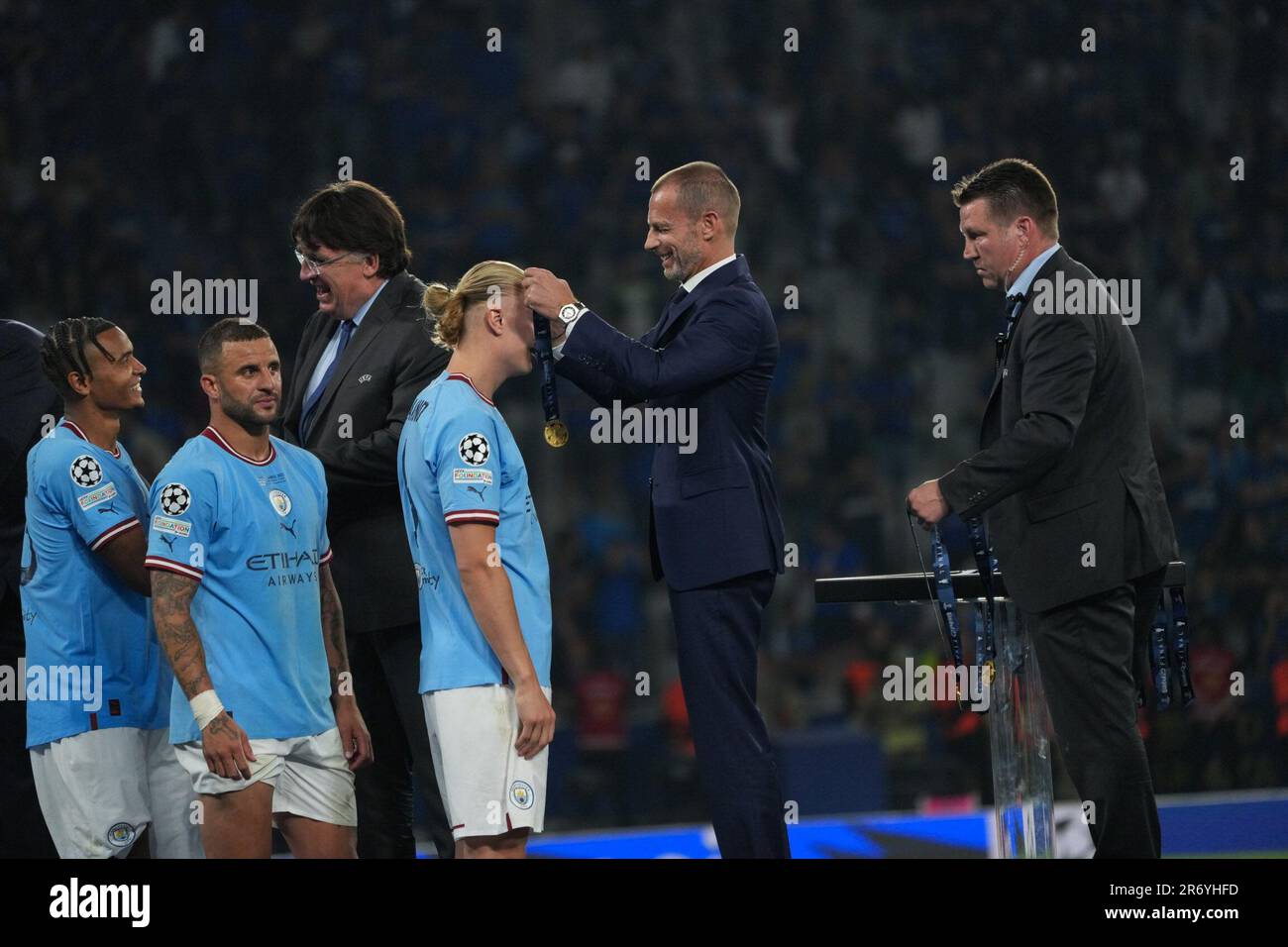 Erling haaland champions league medal hi-res stock photography and images - Alamy