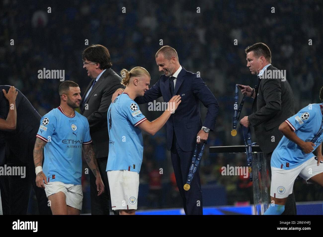 Erling haaland champions league medal hi-res stock photography and images - Alamy
