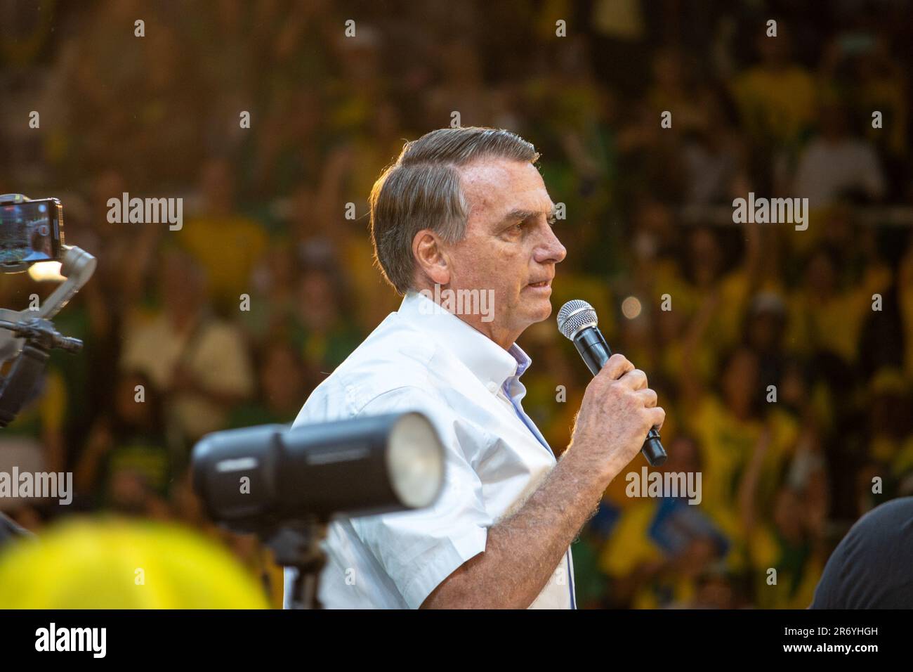 The Brazilian president Jair Bolsonaro officially launched his re ...
