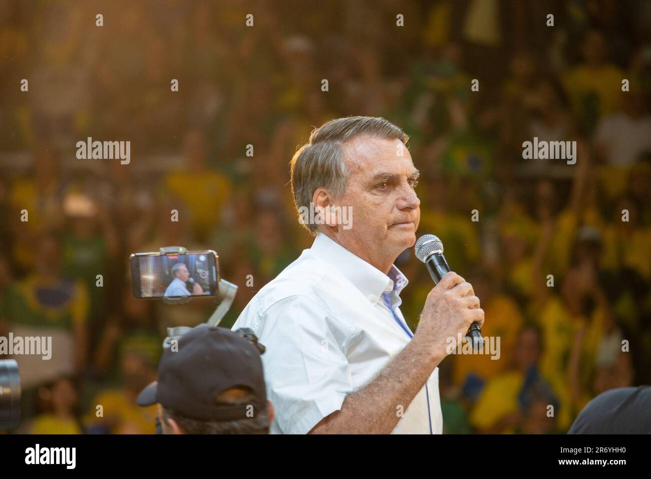The Brazilian president Jair Bolsonaro officially launched his re ...