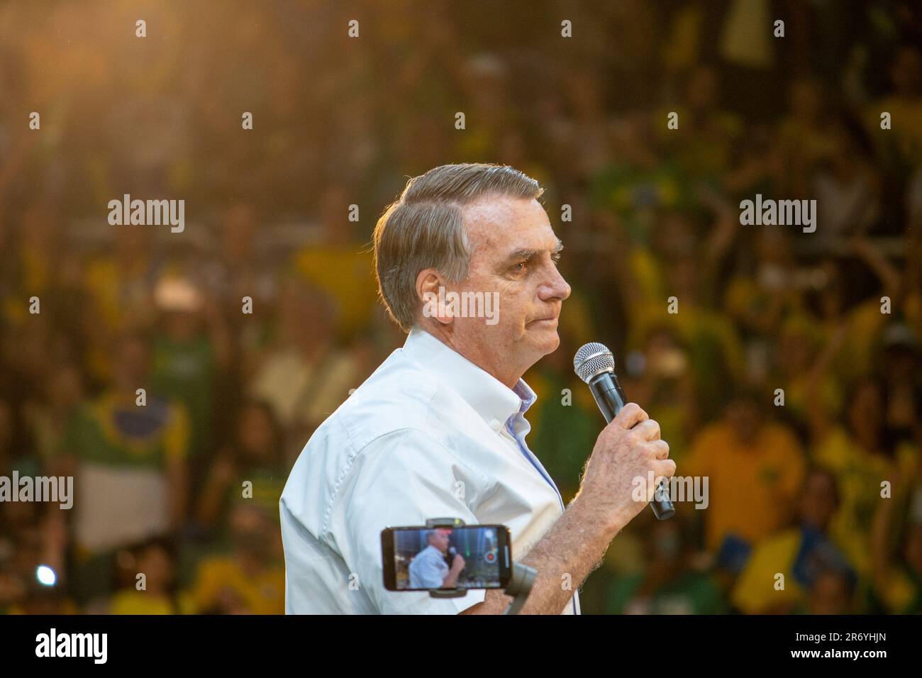 The Brazilian president Jair Bolsonaro officially launched his re ...