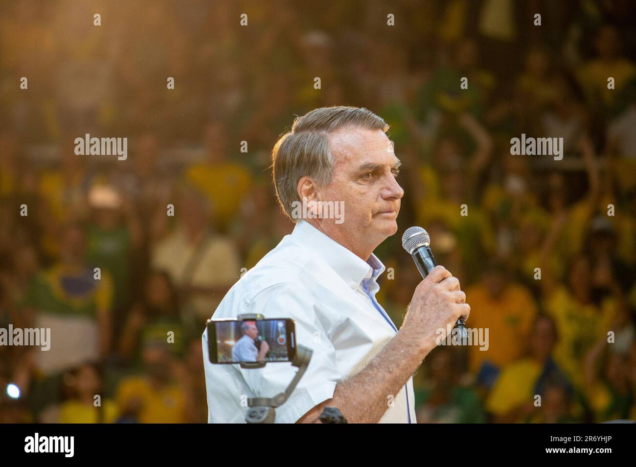 The Brazilian president Jair Bolsonaro officially launched his re ...