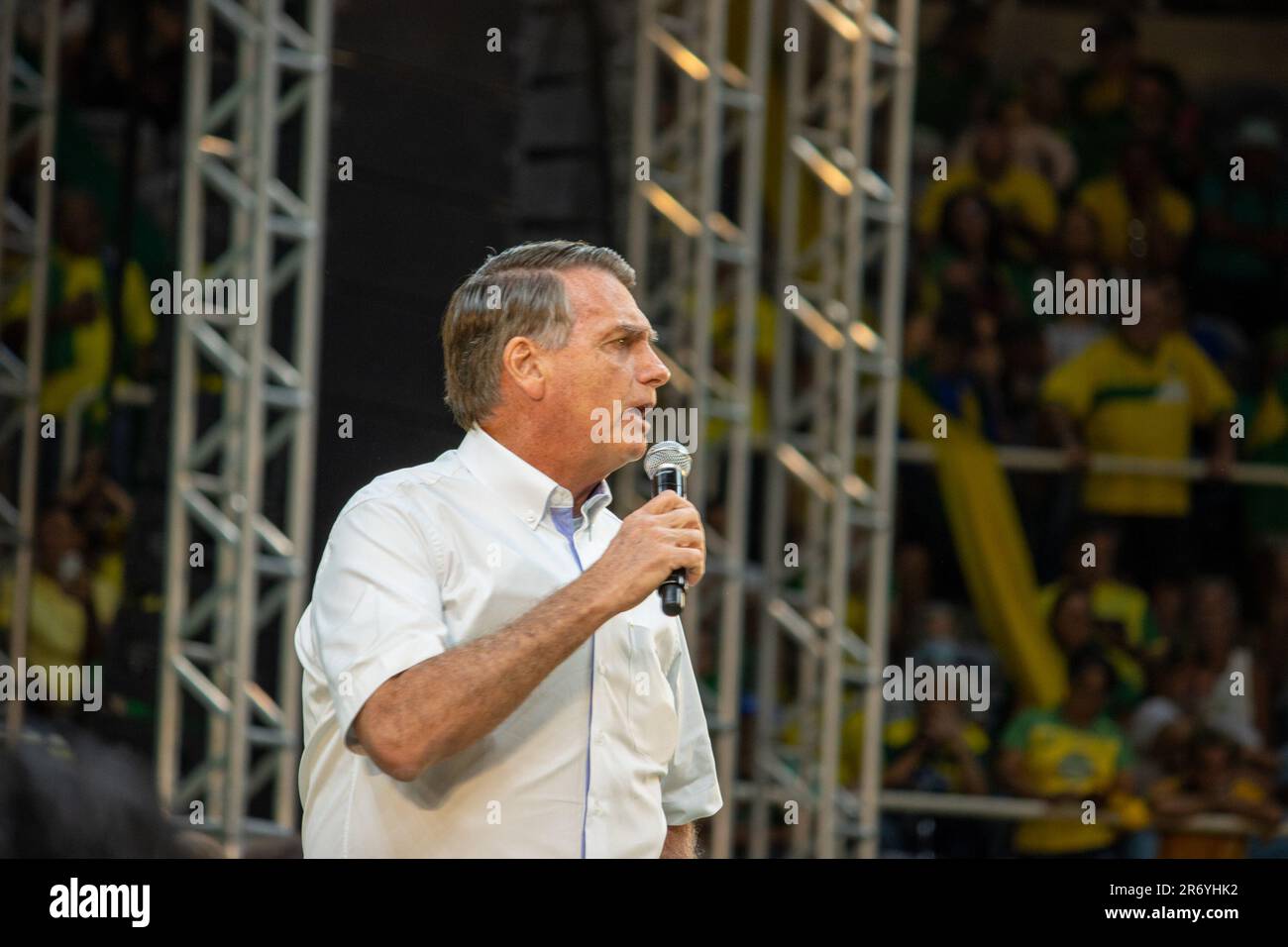 The Brazilian president Jair Bolsonaro officially launched his re ...