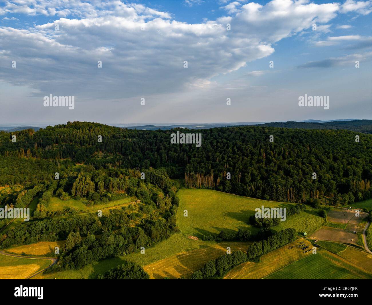 An aerial view of greenery mountain landscape Stock Photo - Alamy