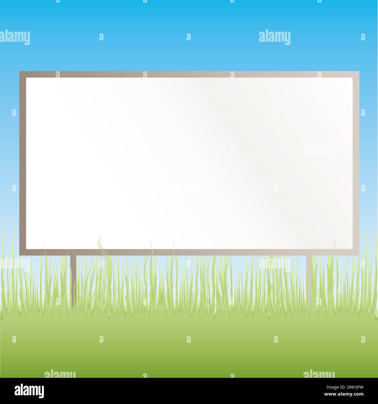 Vector Billboard at the field illustration cartoon Stock Vector Image ...