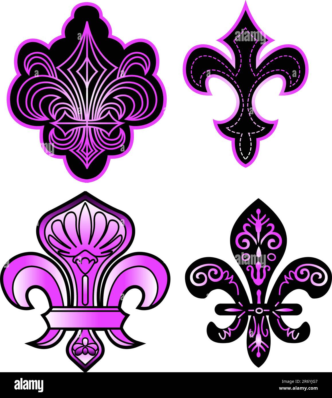 Fleur de silhouette Stock Vector Images - Alamy