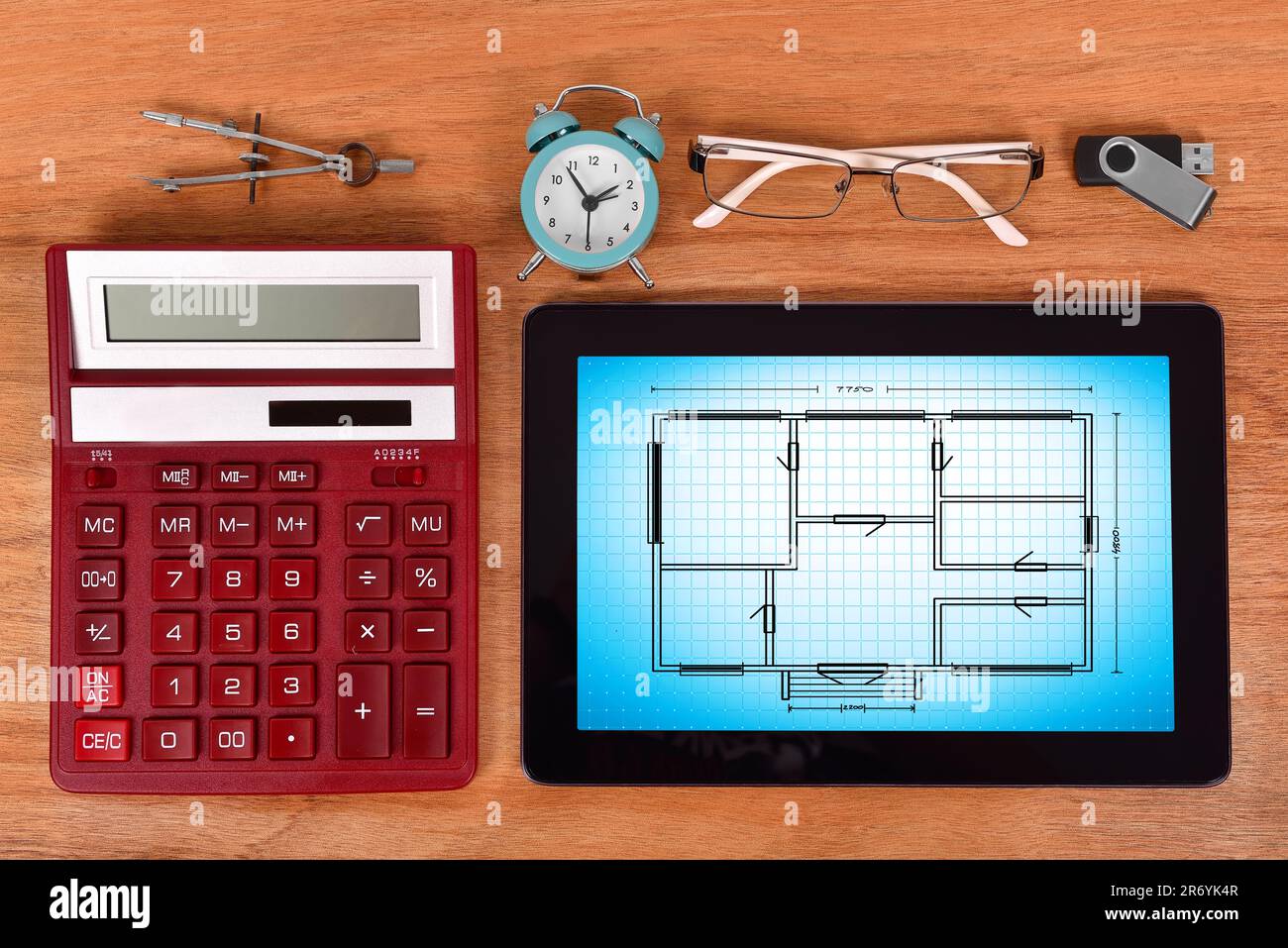 Blueprint tablet screen architecture hi-res stock photography and ...