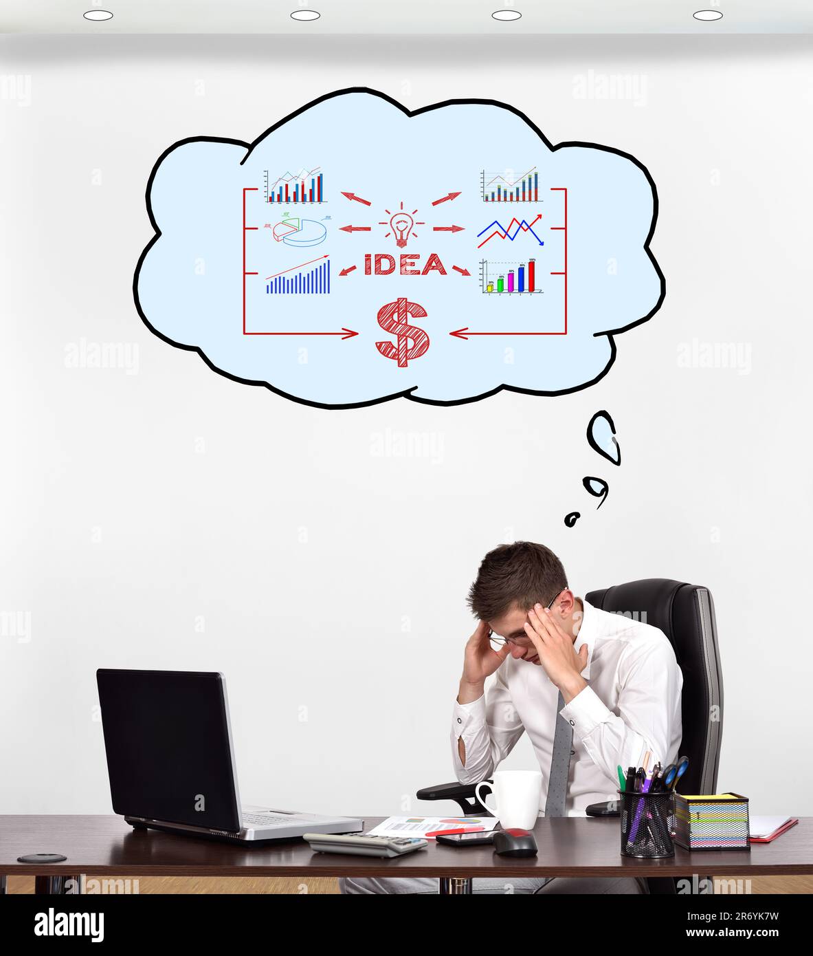 Successful businessman thinking up ideas hi-res stock photography and ...