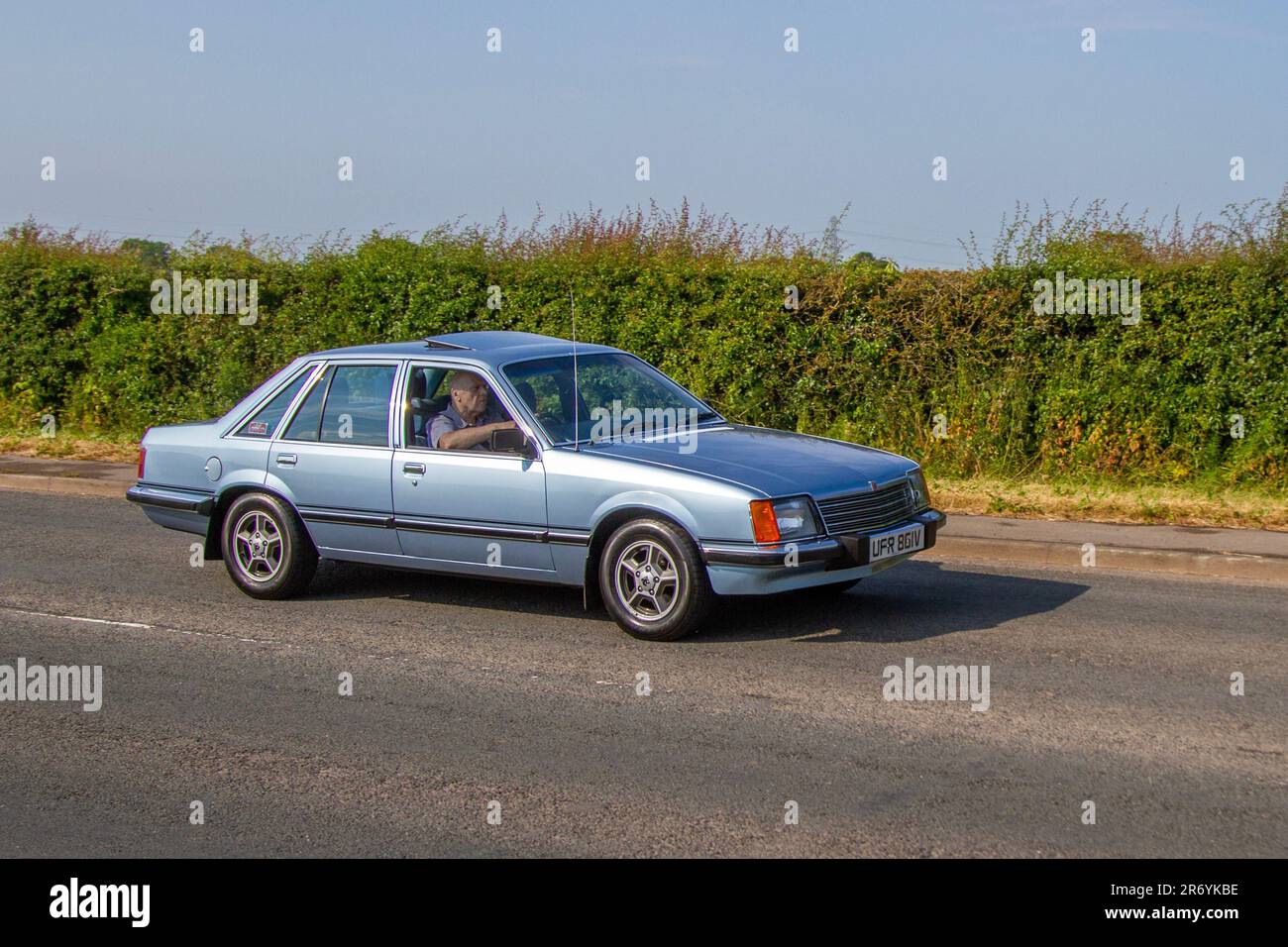 1979 seventies, 70s Blue British Vauxhall Royale Auto,a badge ...