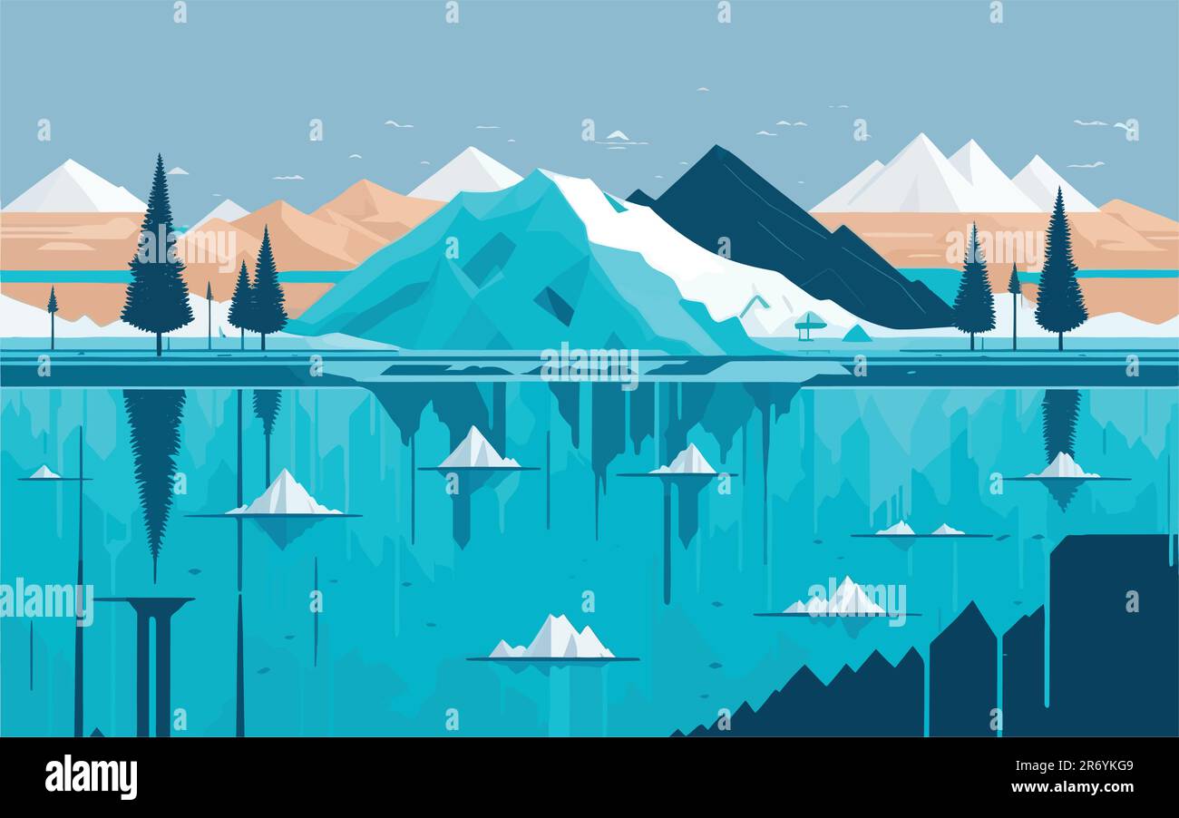 Climate change rising water levels Stock Vector Images - Alamy