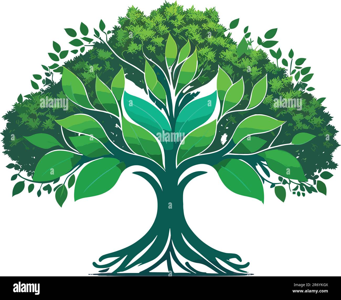 Tree trunk summer roots Stock Vector Images - Alamy