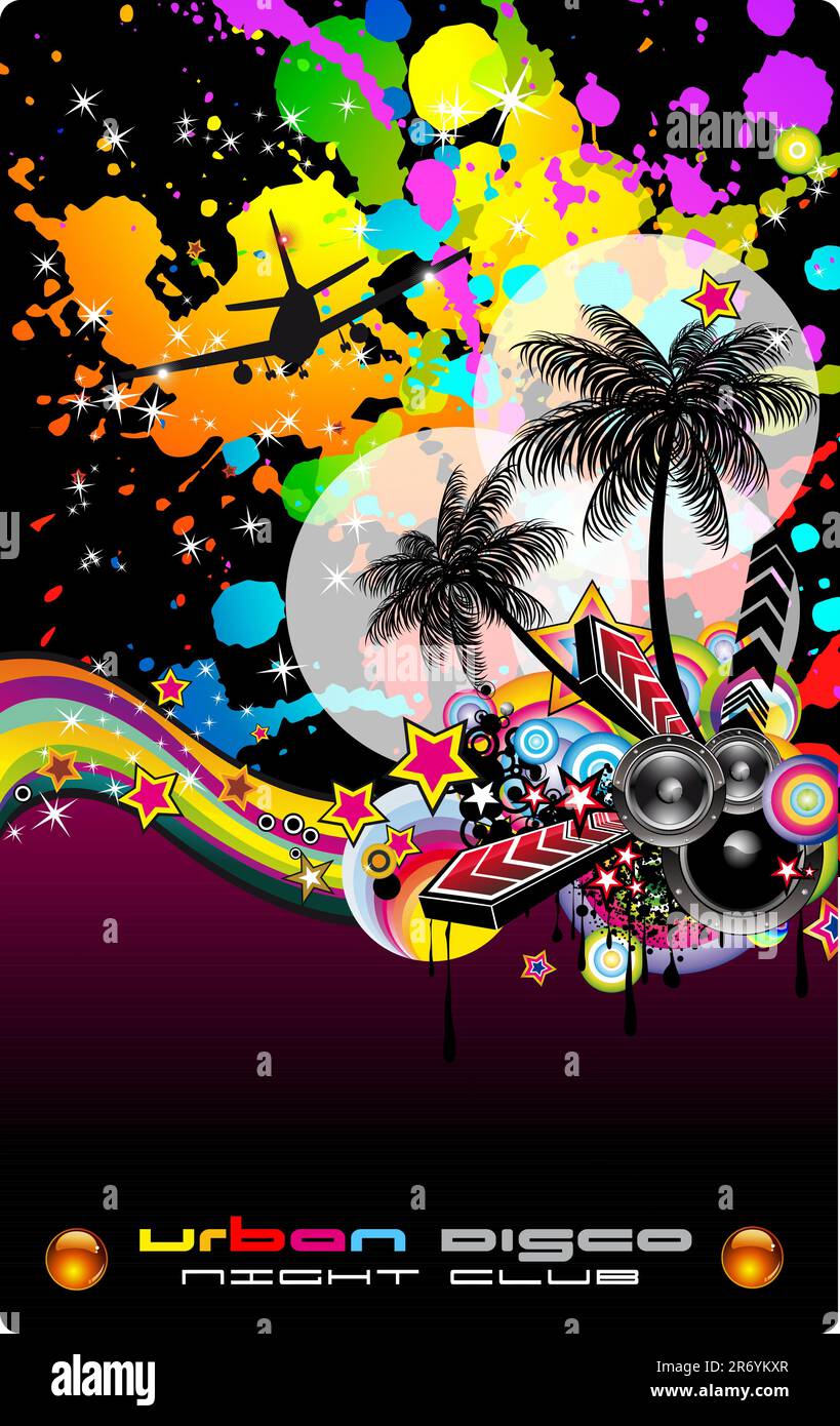Abstract Colorful Background for Musical Event Flyer Stock Vector Image ...