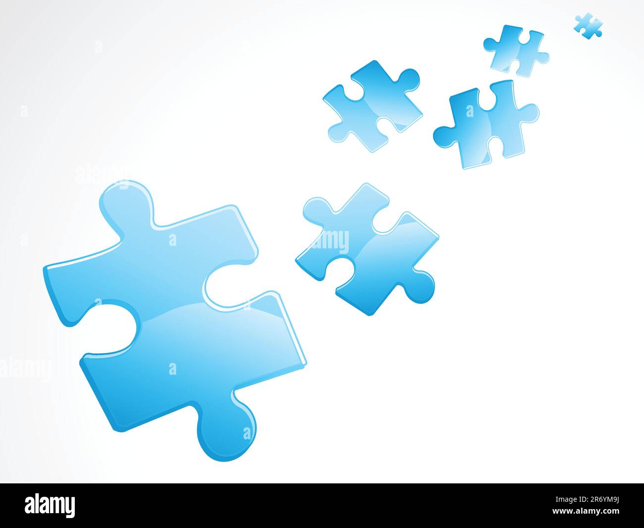 abstract blue shiny puzzles vector illustration Stock Vector Image ...