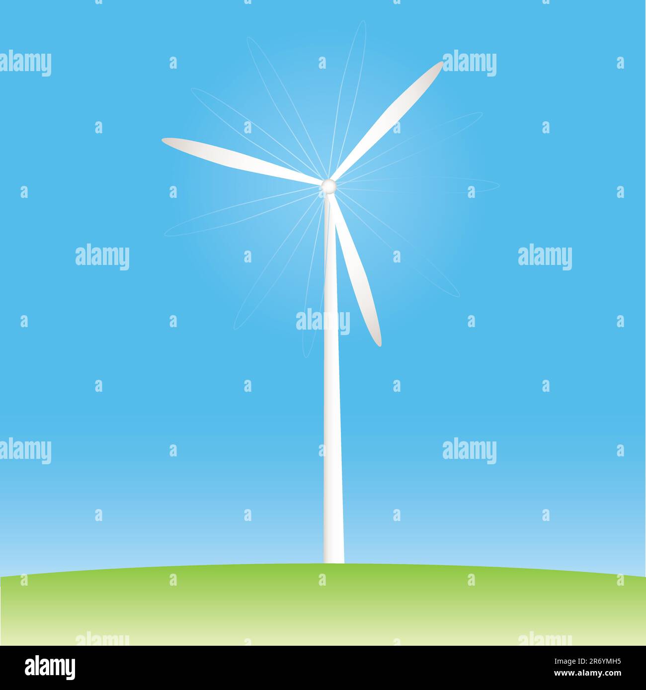 ecology concept: wind-driven generators vector illustration Stock ...