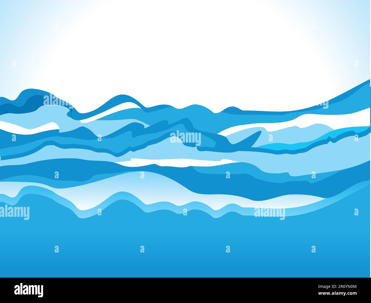 abstract blue wave vector illustration Stock Vector Image & Art - Alamy