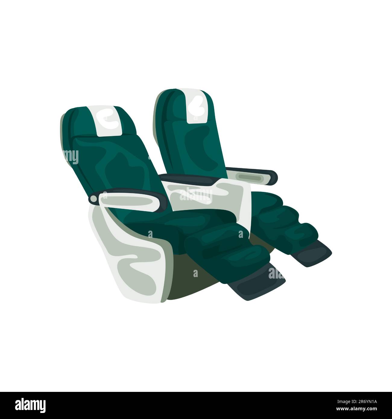Airplane seats flat icon. Colored vector element from airport ...