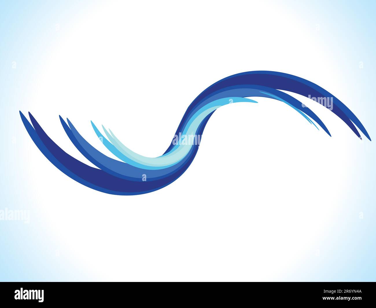 abstract blue wave vector illustration Stock Vector Image & Art - Alamy