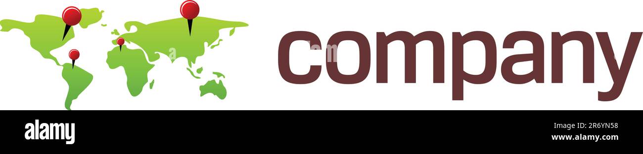 World travel map logo with visited places Stock Vector Image & Art - Alamy