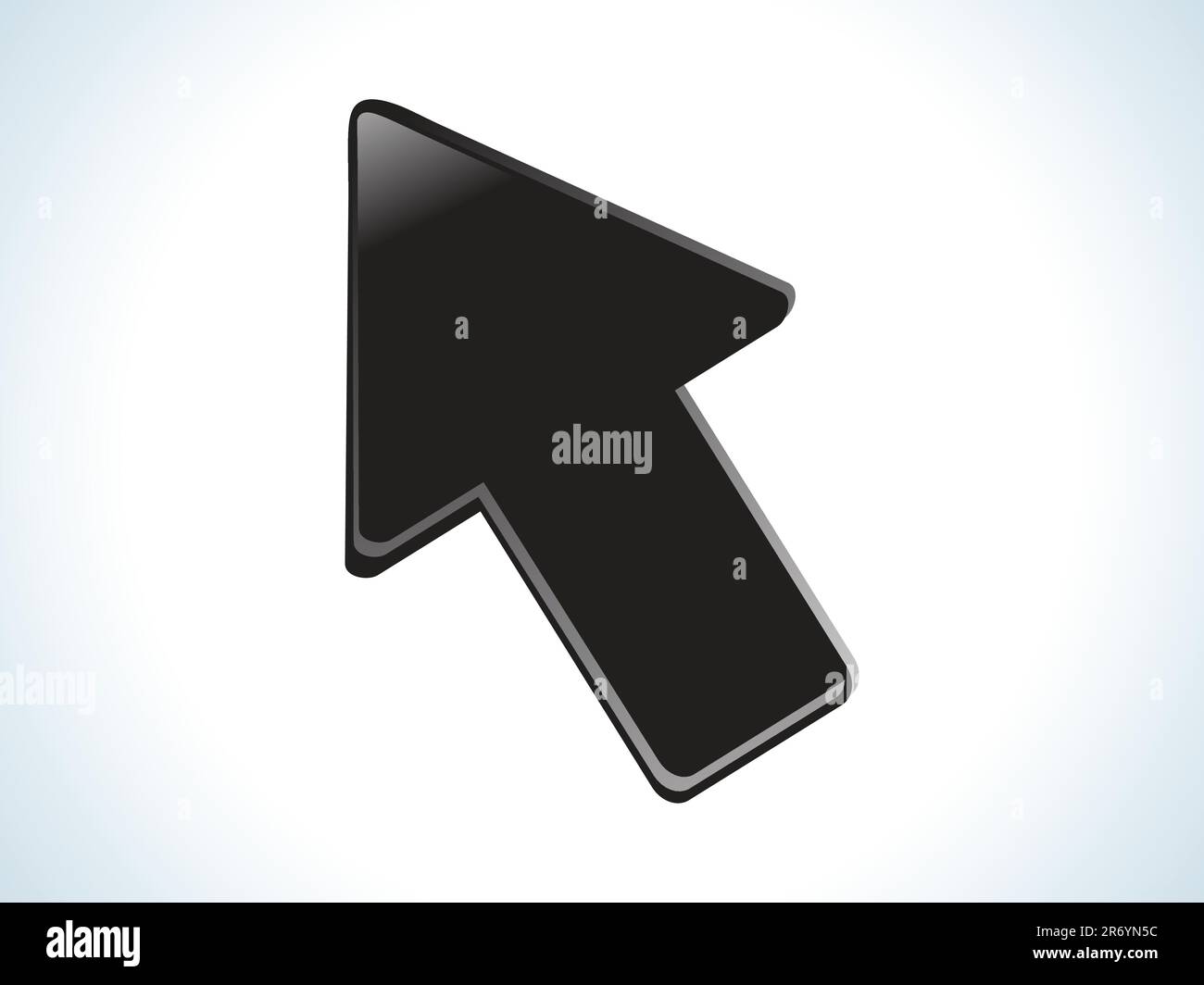 abstract black glossy web cursor icon vector illustration Stock Vector Image & Art - Alamy