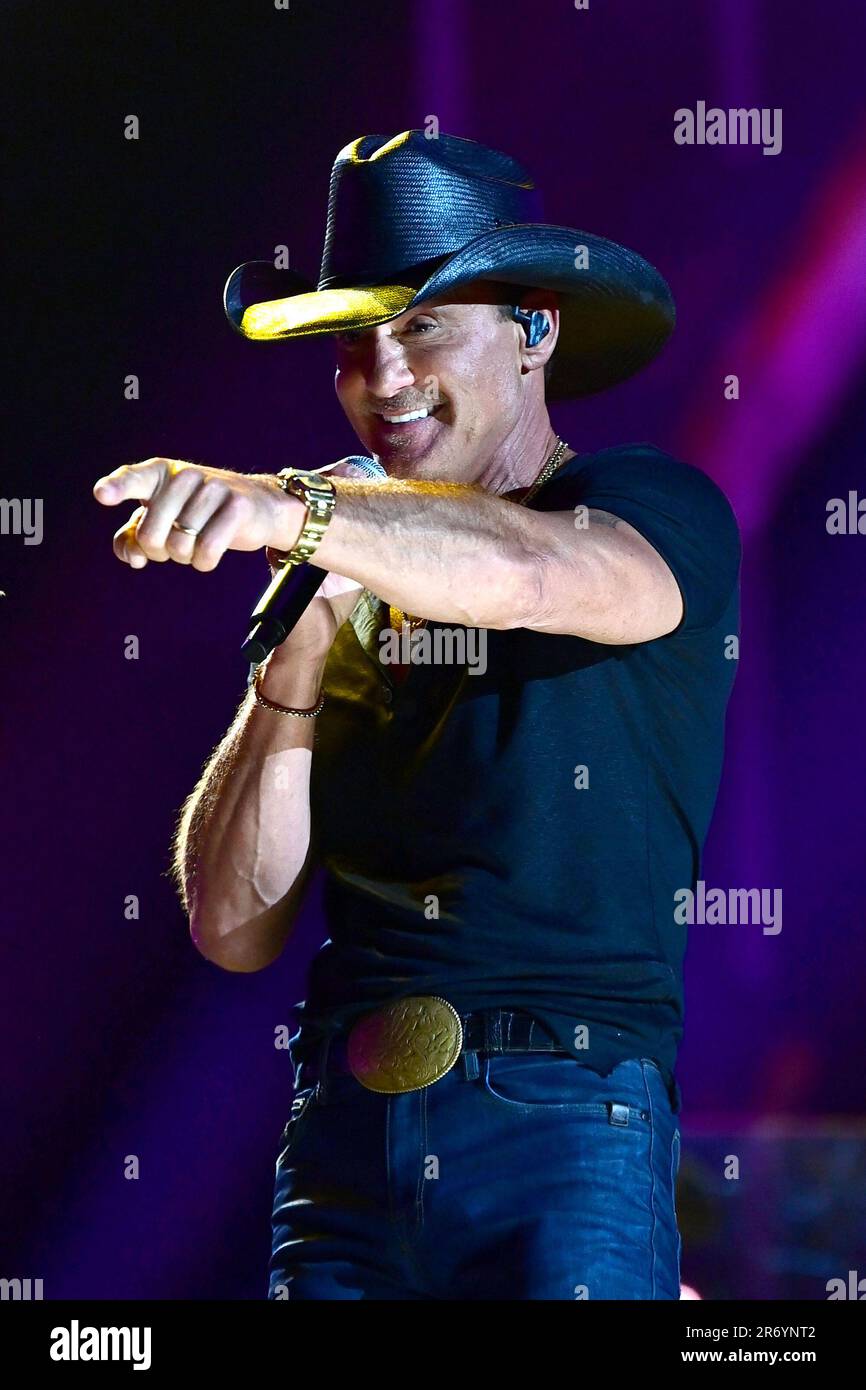 Nashville, Tennessee, USA. 11th June, 2023. Tim McGraw. 2023 CMA Music ...