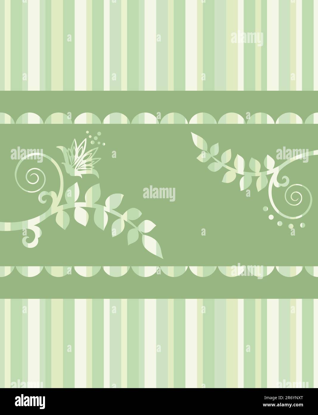 Eco greeting card or seamless repetitive border. This image is a vector ...