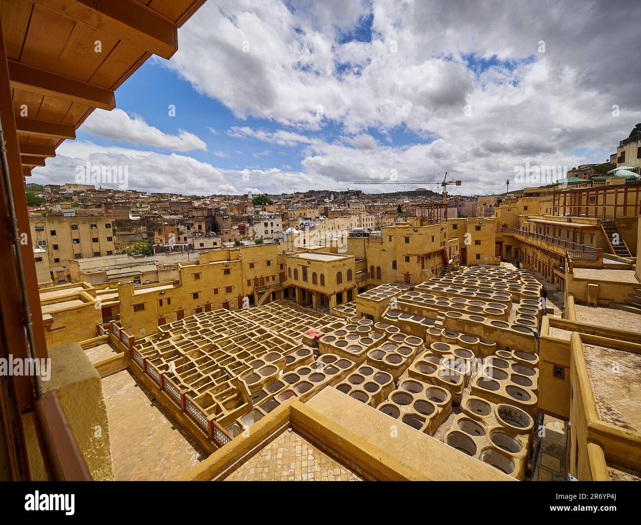 The traditional Chouara Tanneries in the Medina of Fez, Morocco, are ...