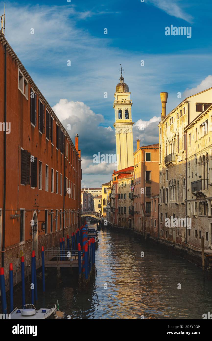 Traditional canal street view in Venice, Italy Stock Photo - Alamy